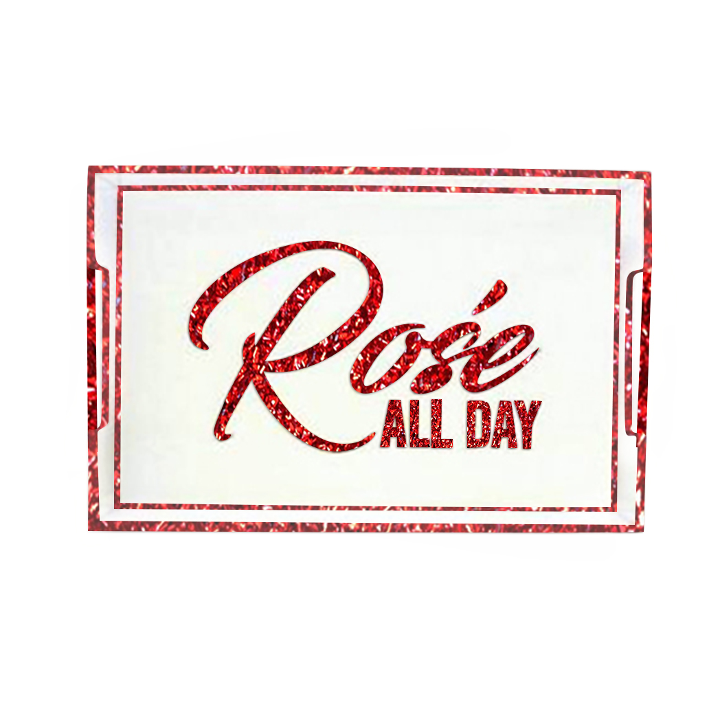 Rose Tray Red Glitter – love lucite