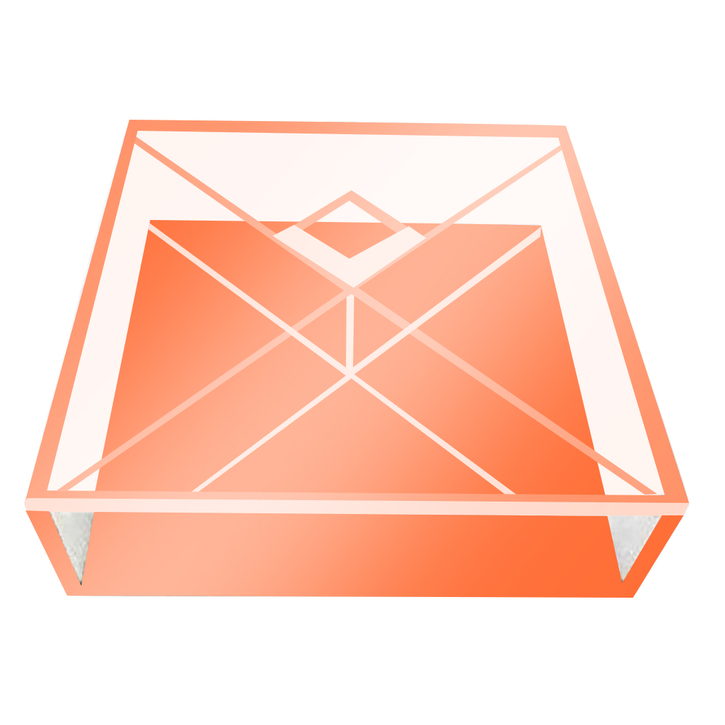 candy dish Orange Mirror – love lucite