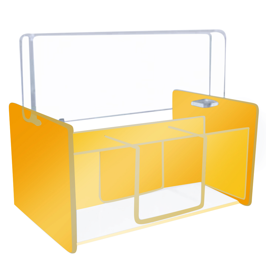 silverware-caddy Yellow Mirror – love lucite