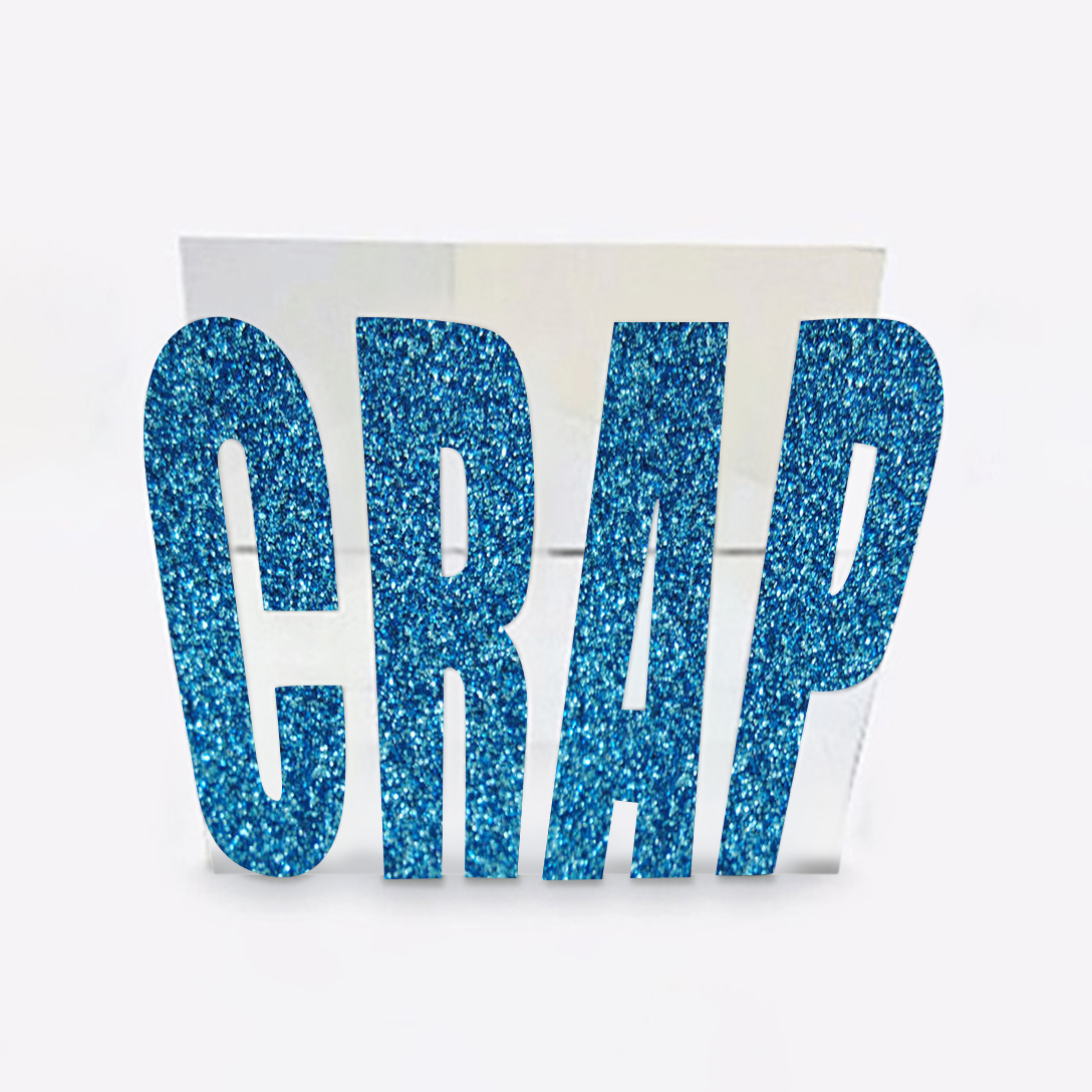 CRAP Blue Glitter – love lucite