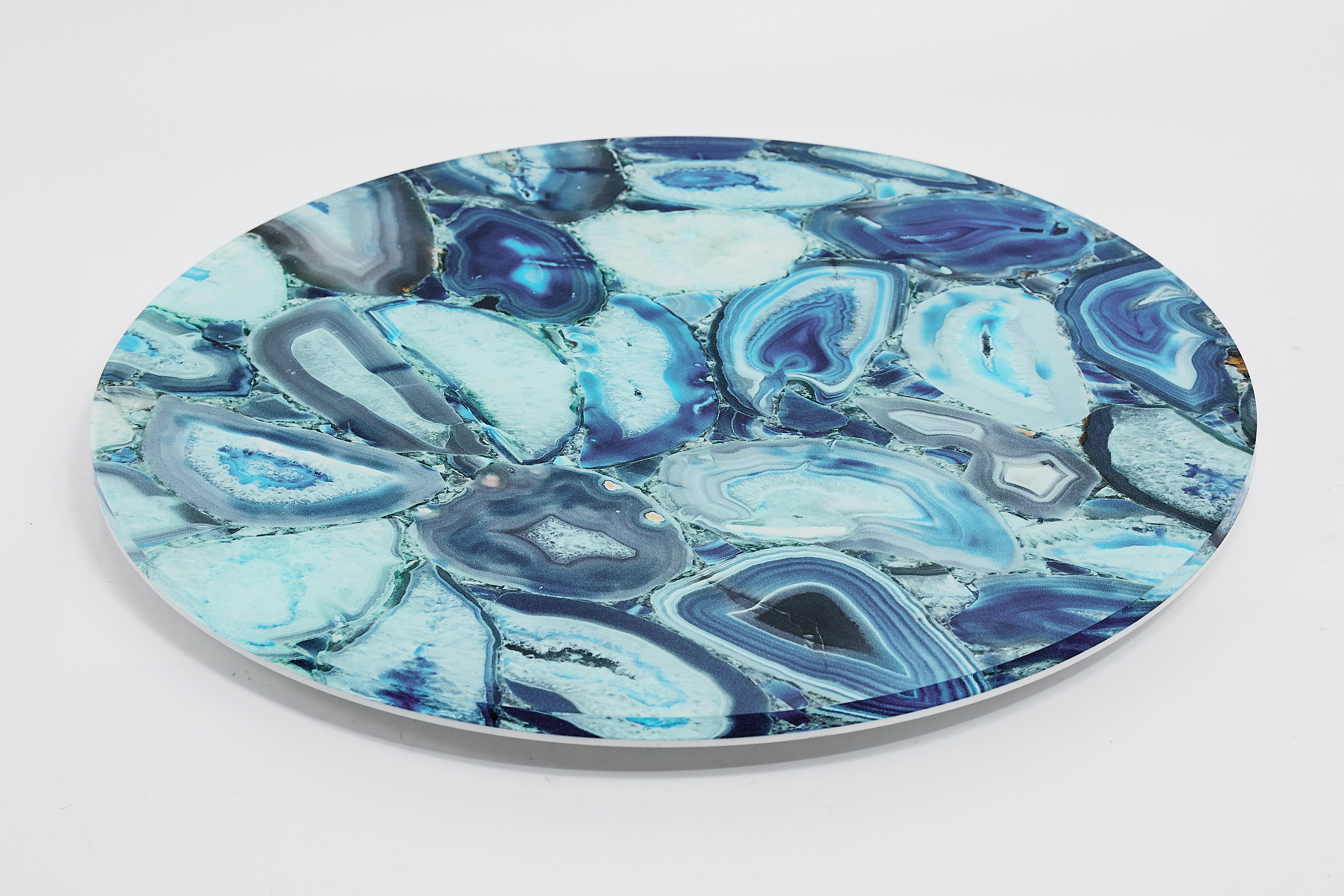 LAZY SUSAN BLUE PATTERN – love lucite
